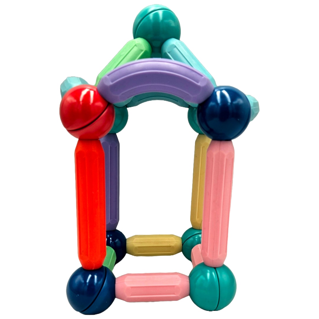 Set 25 de piese magnetice, Puzzle de contructie educative, Joc ...