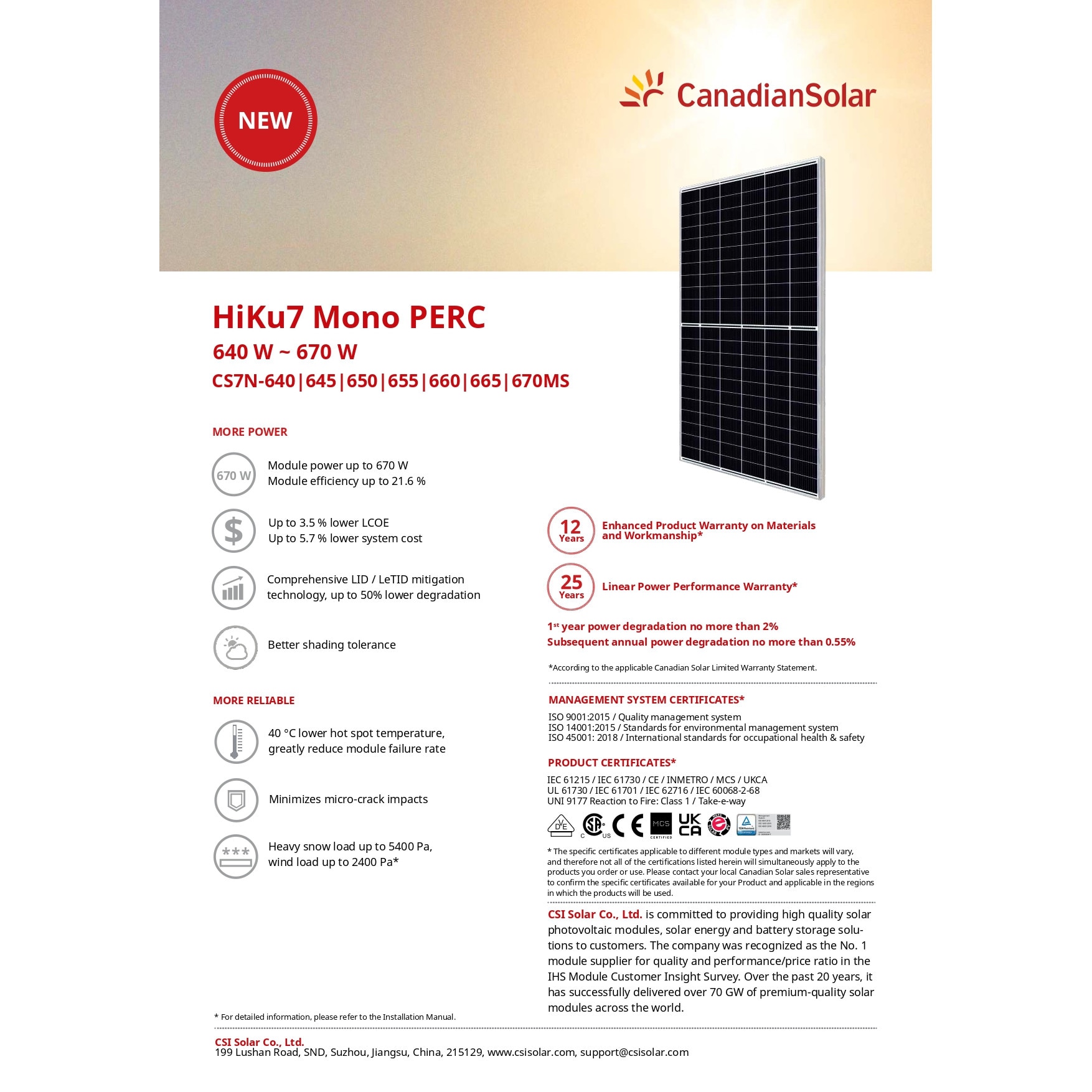 Panou fotovoltaic Canadian Solar 660W - CS7N-660MS HiKu7 Mono PERC ...