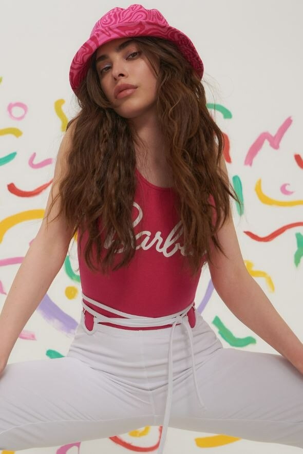 Body maieu de dama, fara maneci, cu prindere intre picioare si imprimeu ...