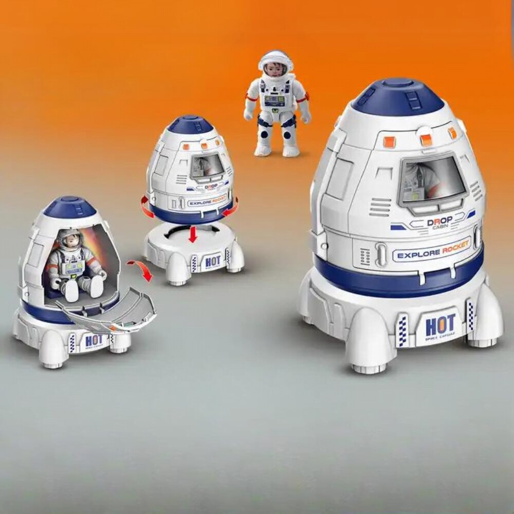 Jucarie interactiva cu cosmonauti, statie spatiala, naveta spatiala ...