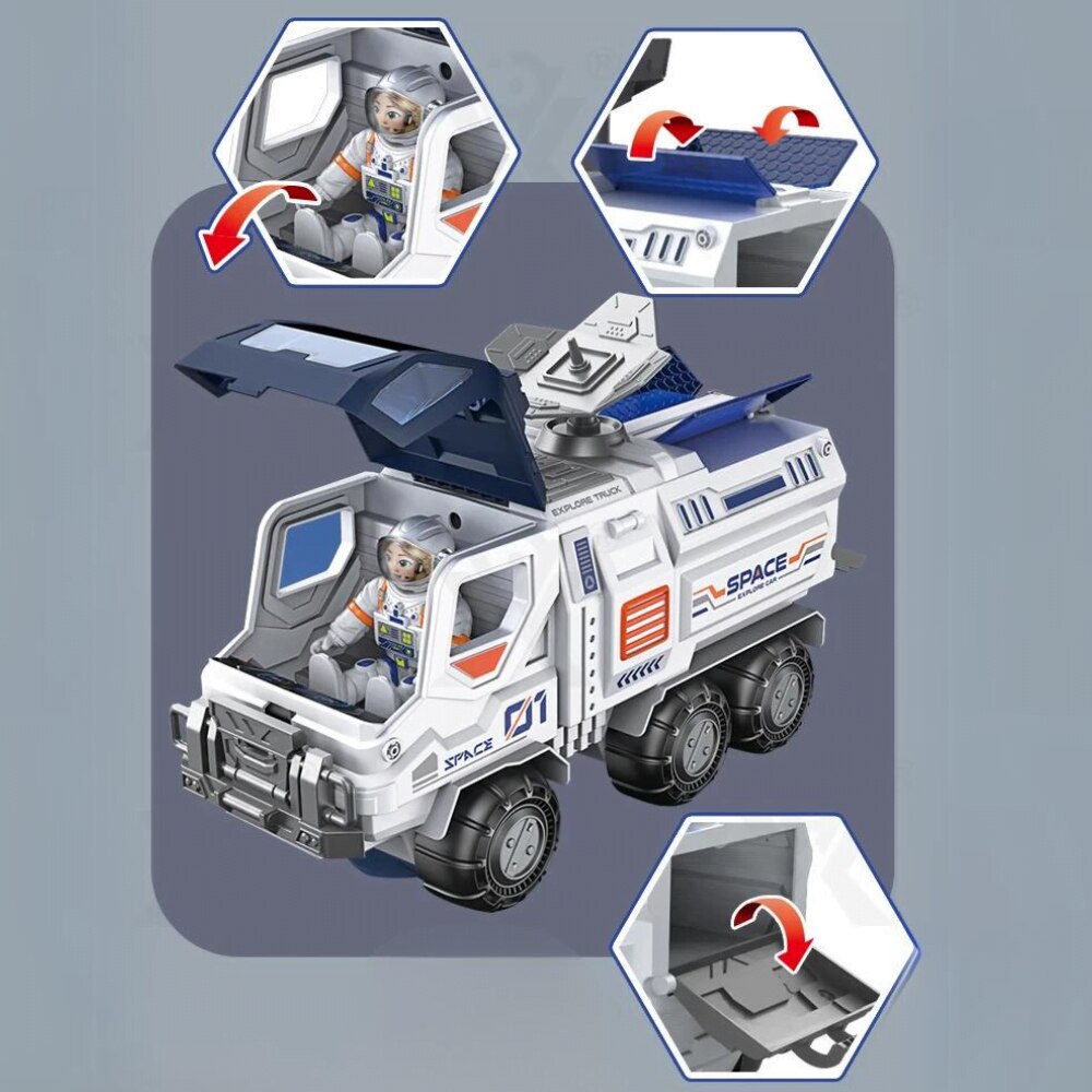 Jucarie interactiva cu cosmonauti, statie spatiala, naveta spatiala ...