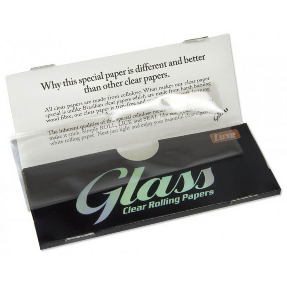 Set 40 foite de rulat Transparente Luxe Glass, King Size 110mm - eMAG.ro