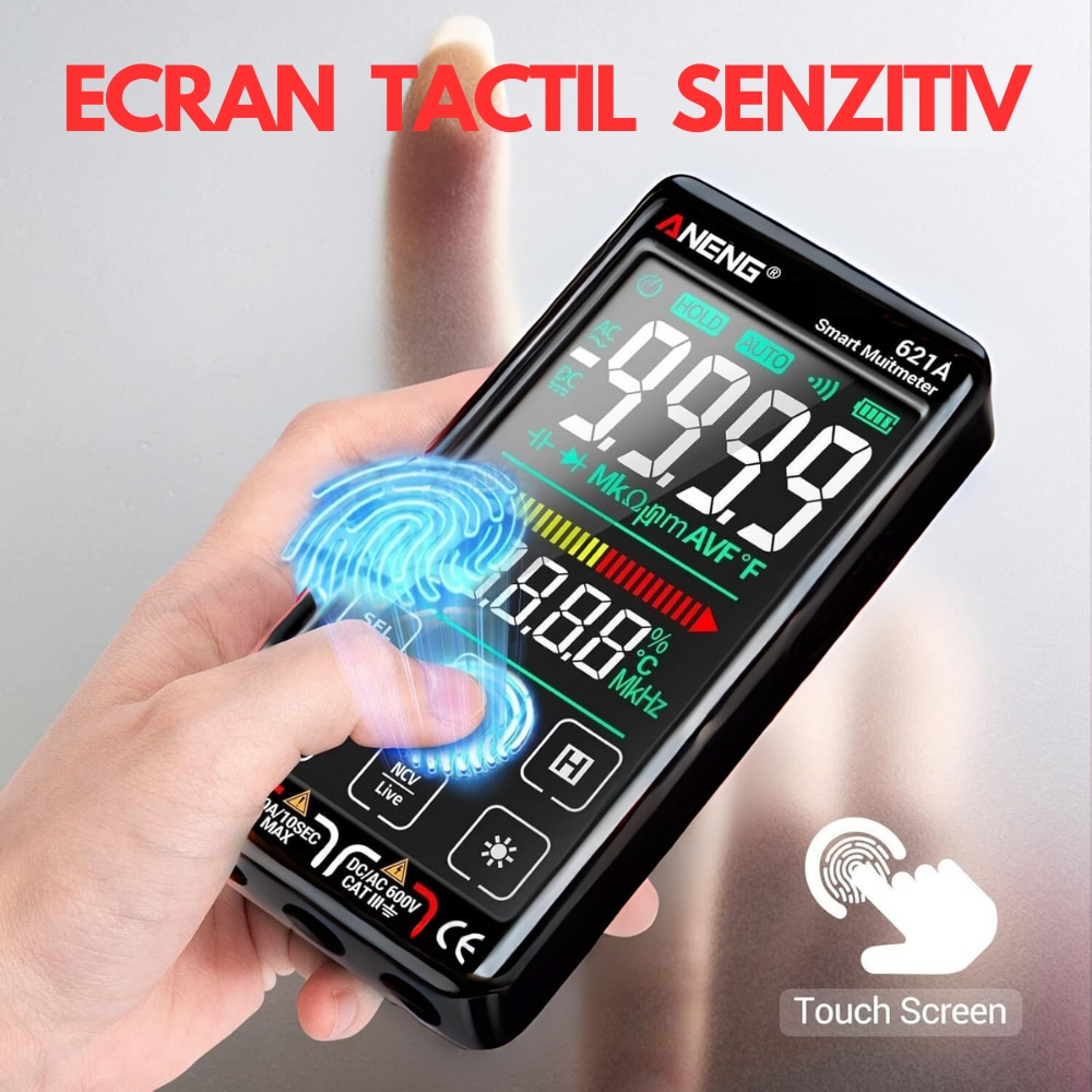 Multimetru Digital VITTALIST 621A, Auto Detect, NCV, Ecran LCD 4.5 ...