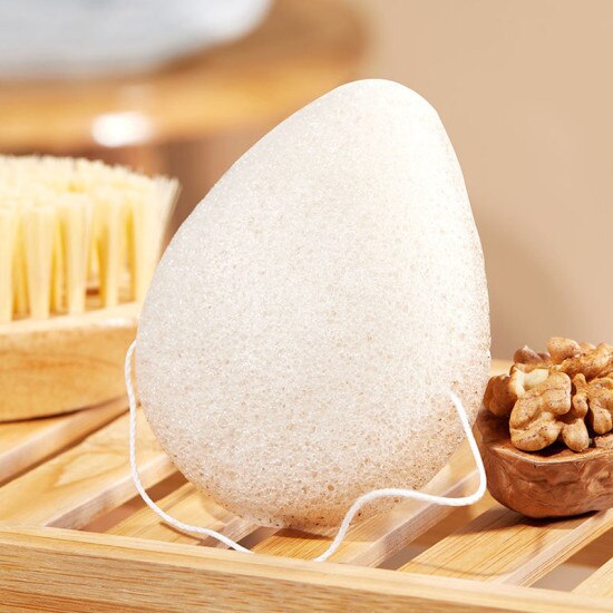 Burete facial, Konjac, Exfoliant, Alb - eMAG.ro