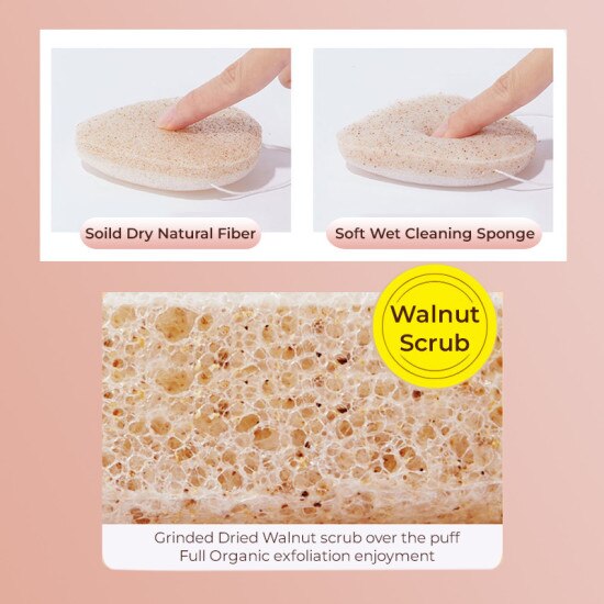 Burete facial, Konjac, Exfoliant, Alb - eMAG.ro