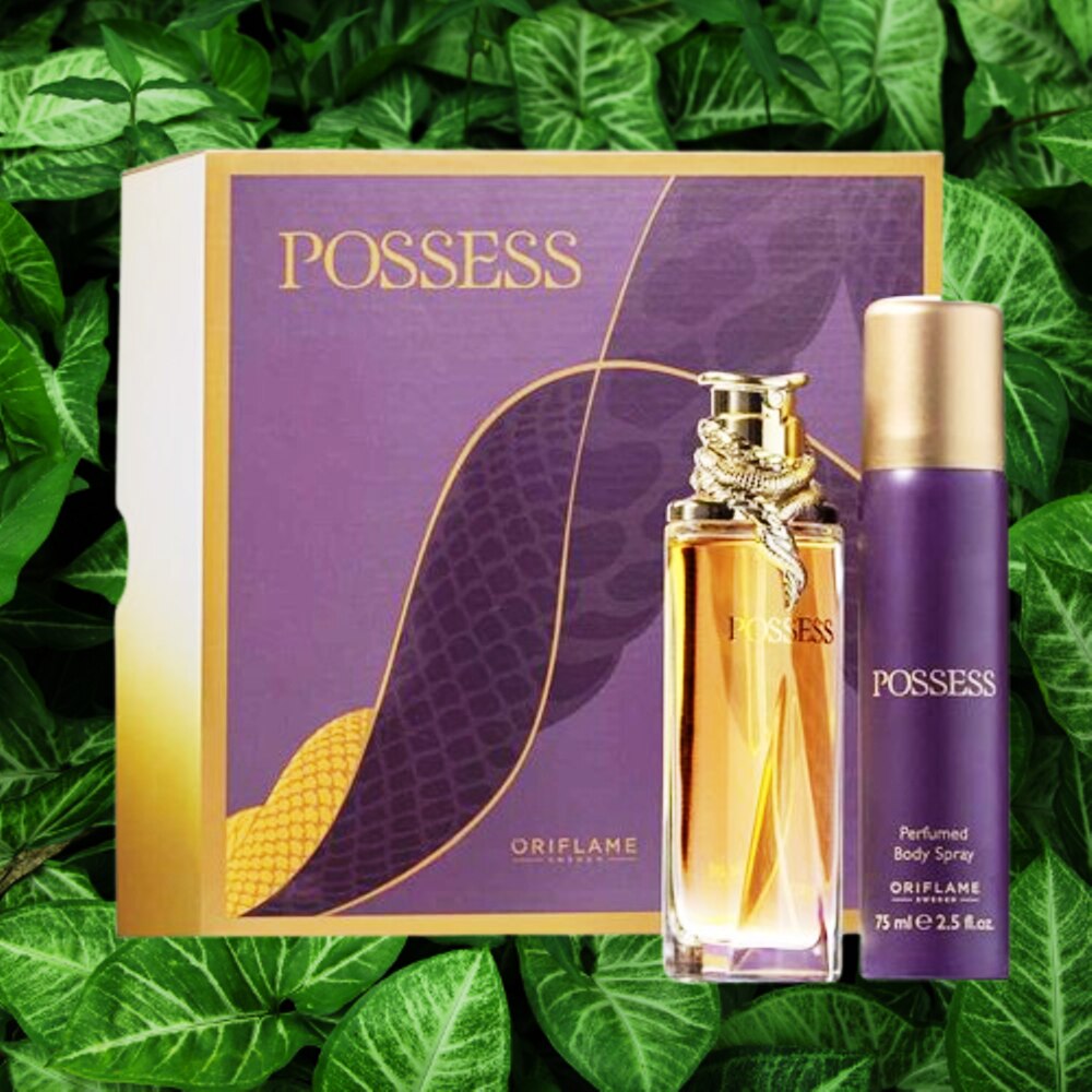 Set pentru ea Possess: apa de parfum 50 ml si deodorant spray de corp ...