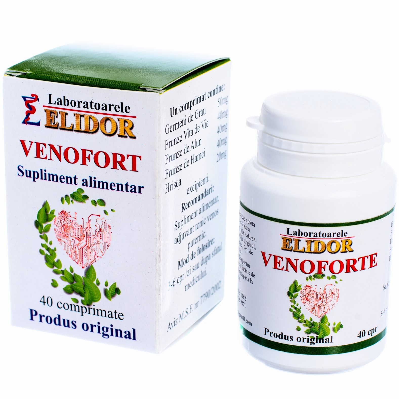 VenoFort (tonic venos puternic) cu extracte din 5 plante, 100% natural ...