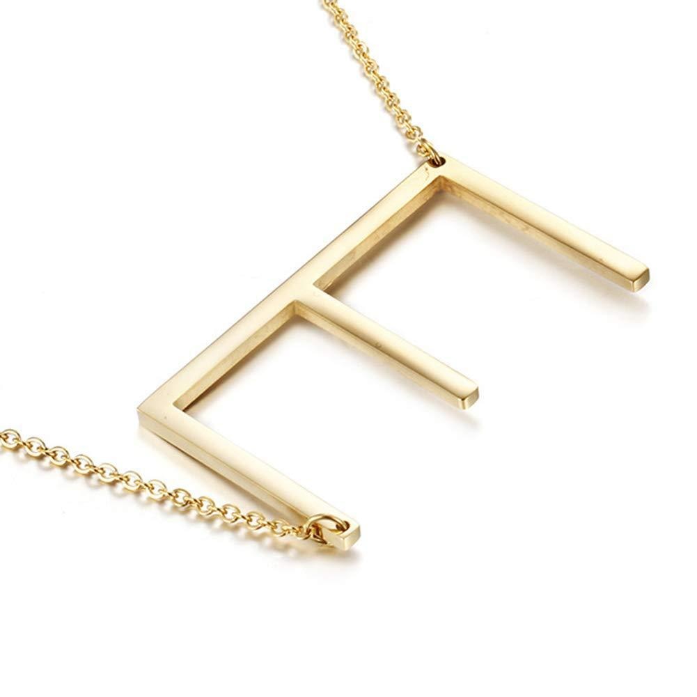 Colier cu initiala E, LLWL, Otel inox, Auriu - eMAG.ro