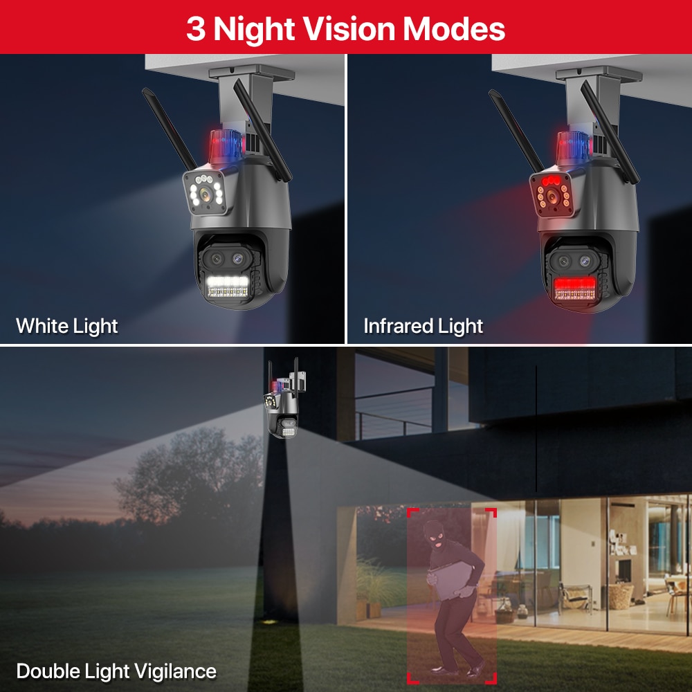 Camera de supraveghere IP WIFI BabyToy™ C3, 12MP, Zoom 8X, Exterior ...