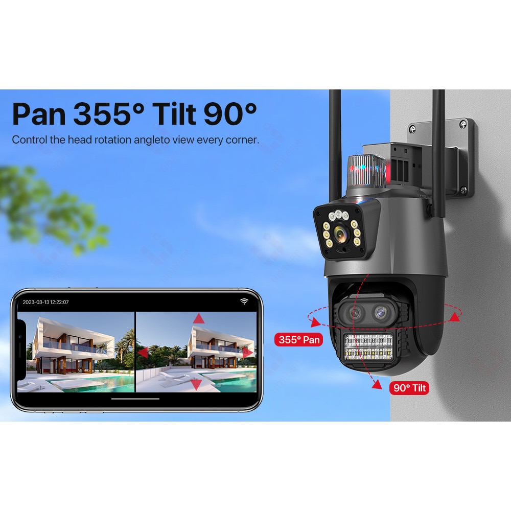 Camera de supraveghere IP WIFI BabyToy™ C3, 12MP, Zoom 8X, Exterior ...