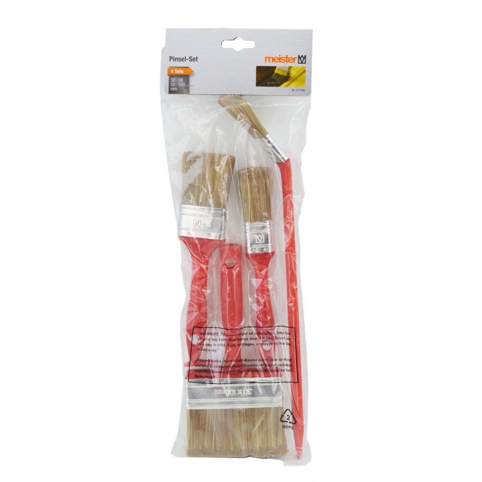 Set pensule vopsit, maner plastic, pentru email si lac, Meister - eMAG.ro