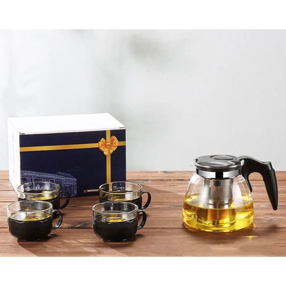 Ceainic din sticla cu infuzor, 900 ml - eMAG.ro