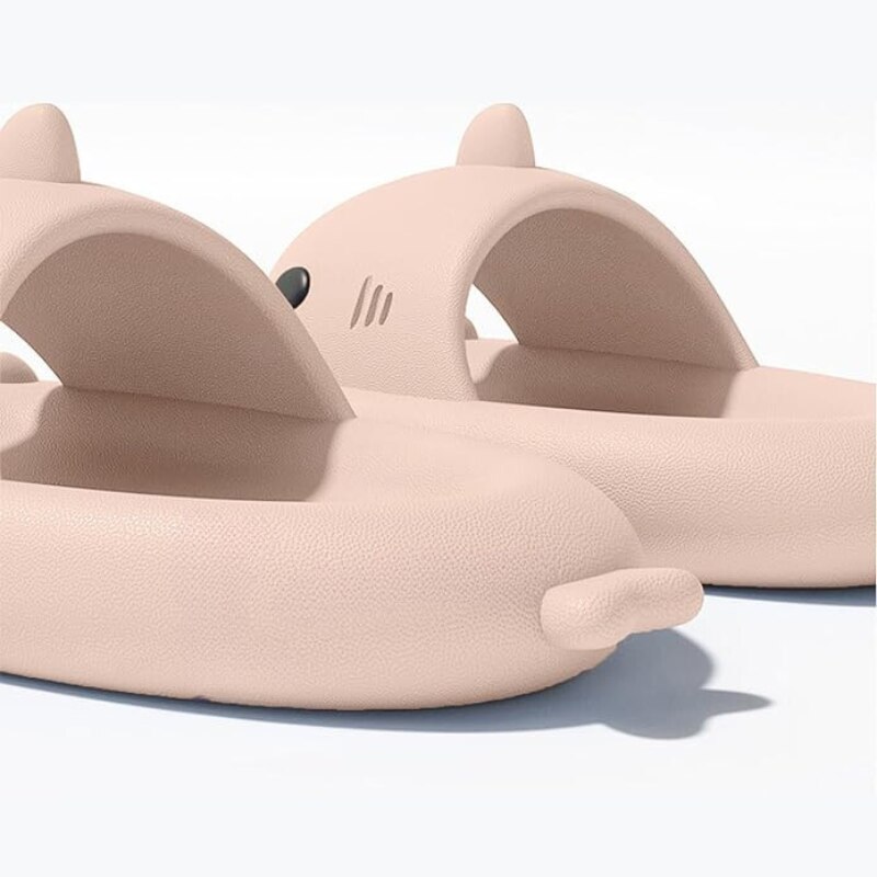 Papuci rechin pentru copii, Unisex, Roz, 34-35 - eMAG.ro