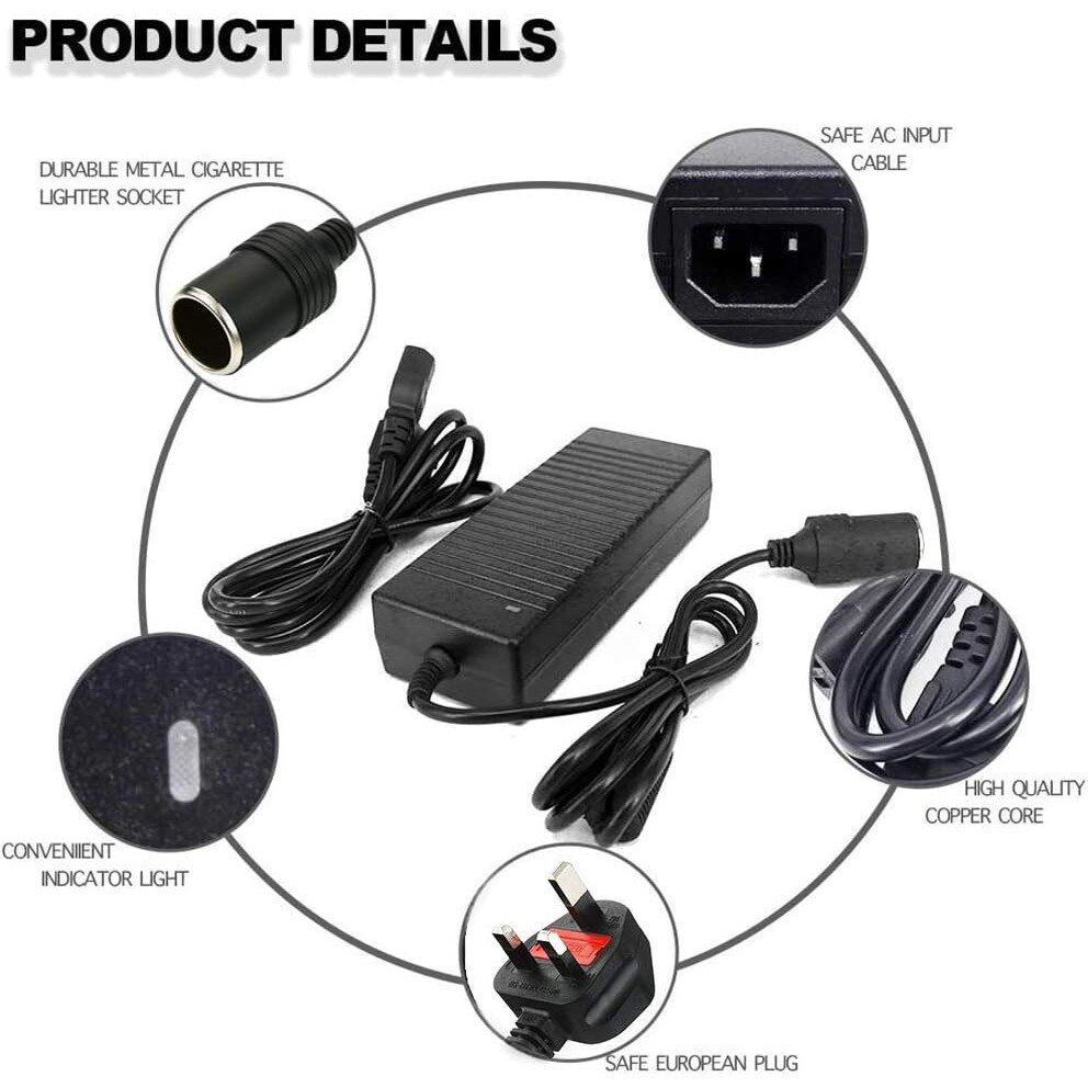 Convertor priza auto, LLWL, 220V, Negru - eMAG.ro