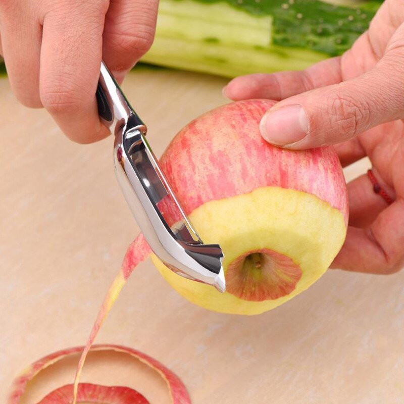 Set 2 dispozitive de decojire legume si fructe, Otel inoxidabil, Gri ...