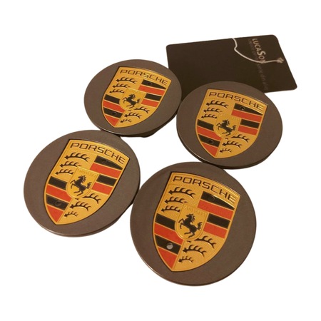 Set 4 capace jante Porsche gri inchis/gun metal exterior: 65mm ...