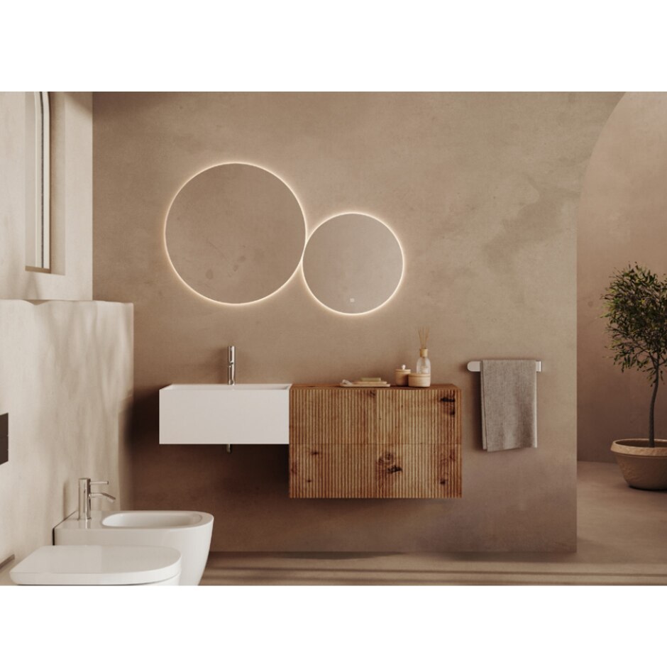 Oglinda Spr 218 600 x 600 cu retroiluminare led cu touch senzor cerc ...