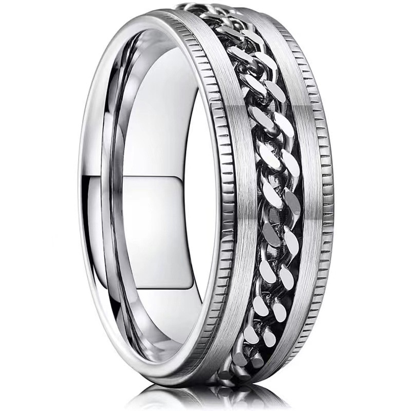 Inel barbati, Sunmostar, Inox, Argintiu - eMAG.ro