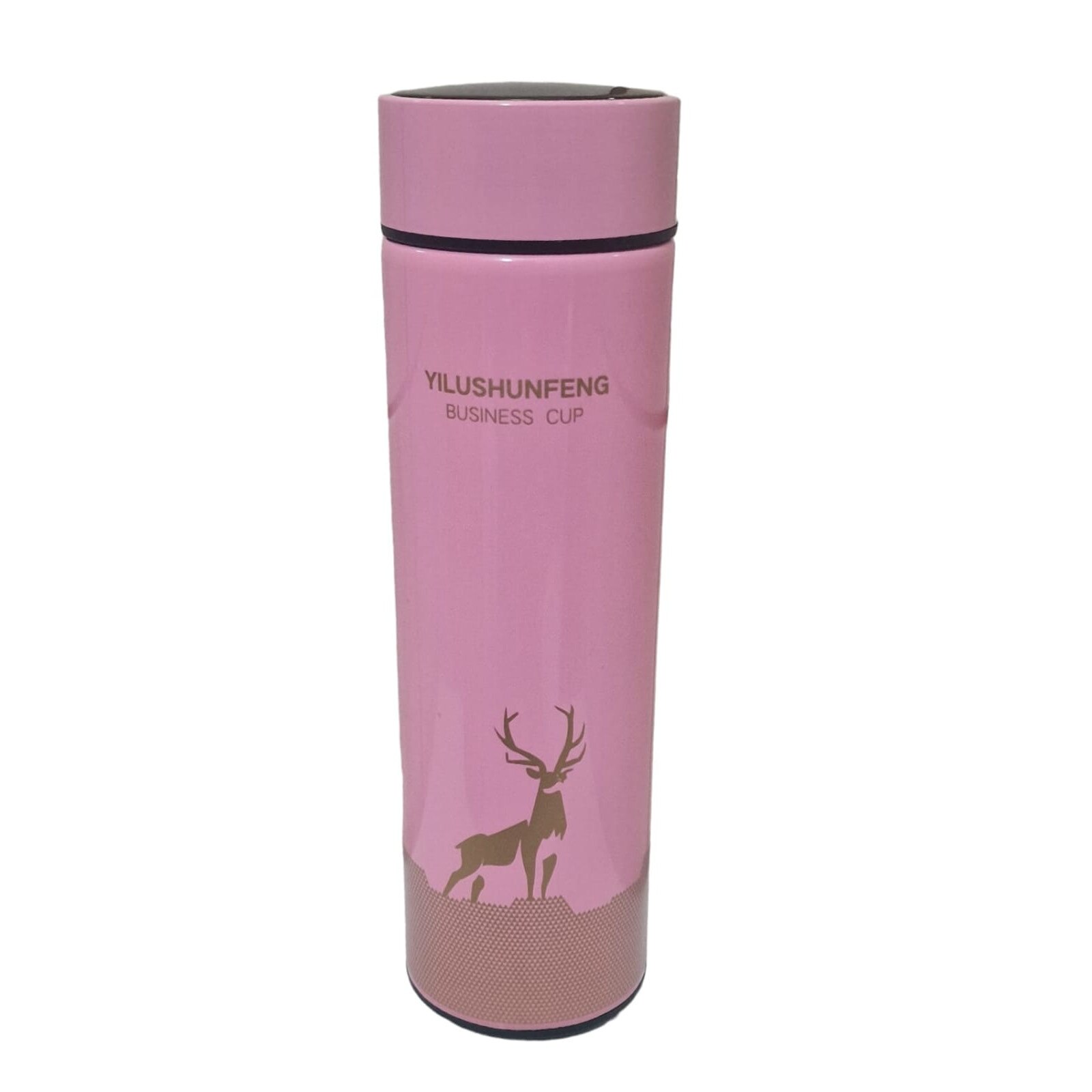 Интелигентен термос, LCD екран, Неръждаема стомана, 500 ml, Розов - eMAG.bg