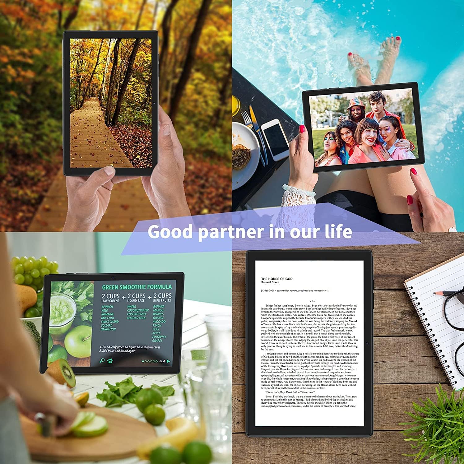 Tableta tactila de 10 inch, Android 11, 4GB RAM, 64 GB ROM (extensibila ...