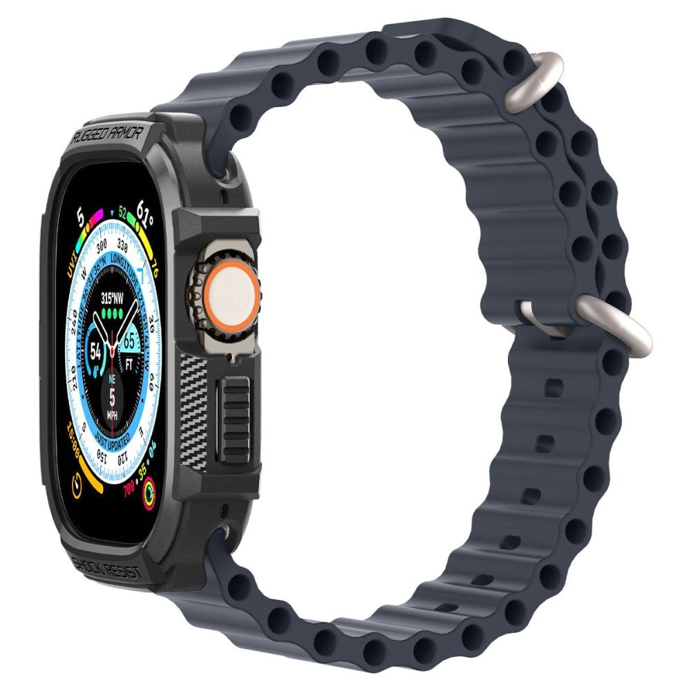 Husa pentru Apple Watch Ultra / Ultra 2 - Spigen Rugged Armor - Black ...