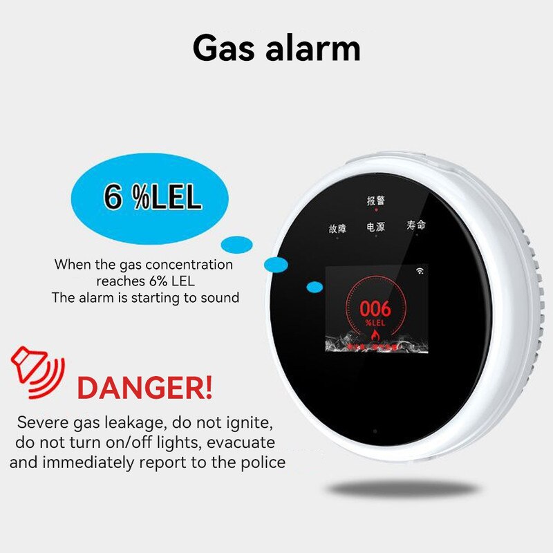 Senzor detector de gaz wireless LEOKOR®, pentru detectare scurgere de ...