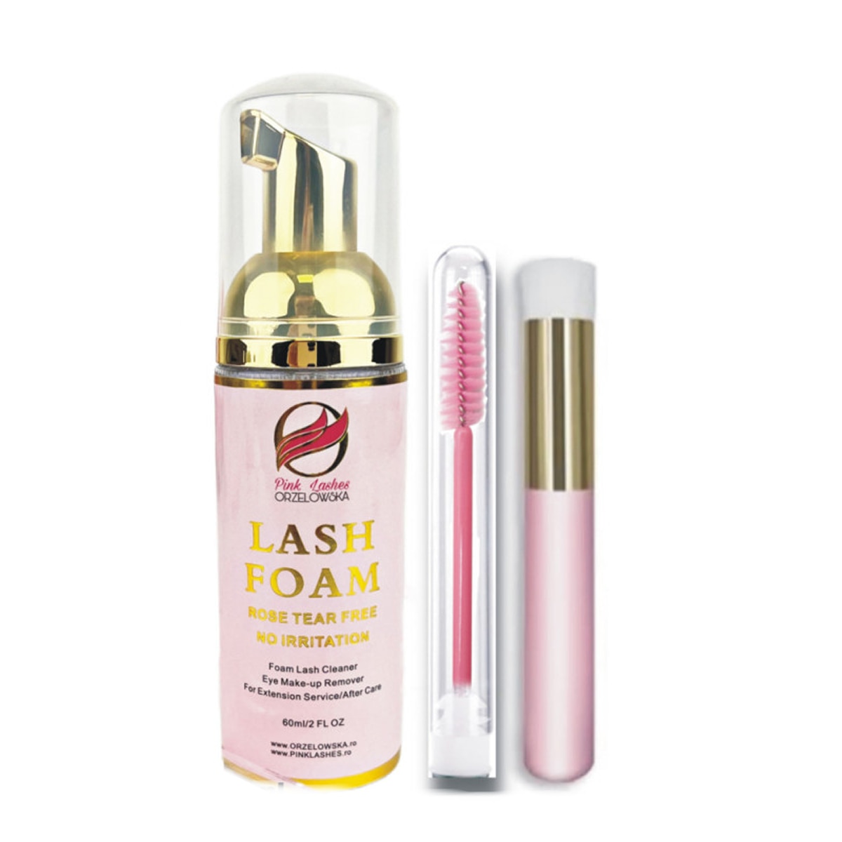 Spuma De Curatare Gene, Set Lash Shampoo 60 ml (Sampon + Perie De Rimel ...