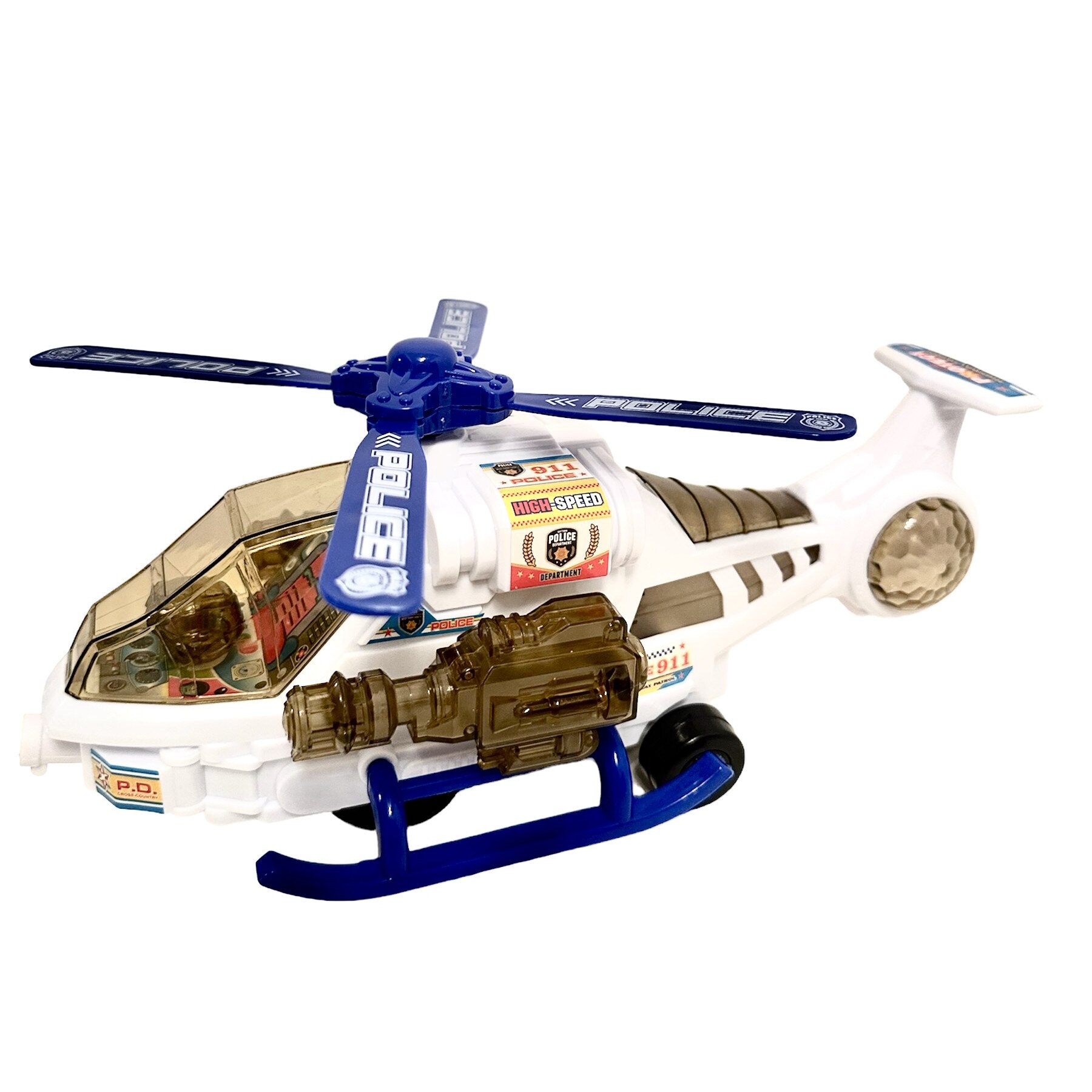 Elicopter de politie interactiv cu lumini, sunete, proiectie luminoasa ...