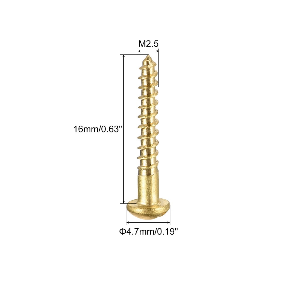 Set 100 suruburi pentru lemn, X Autohaux, Alama, 16 mm, Auriu - eMAG.ro