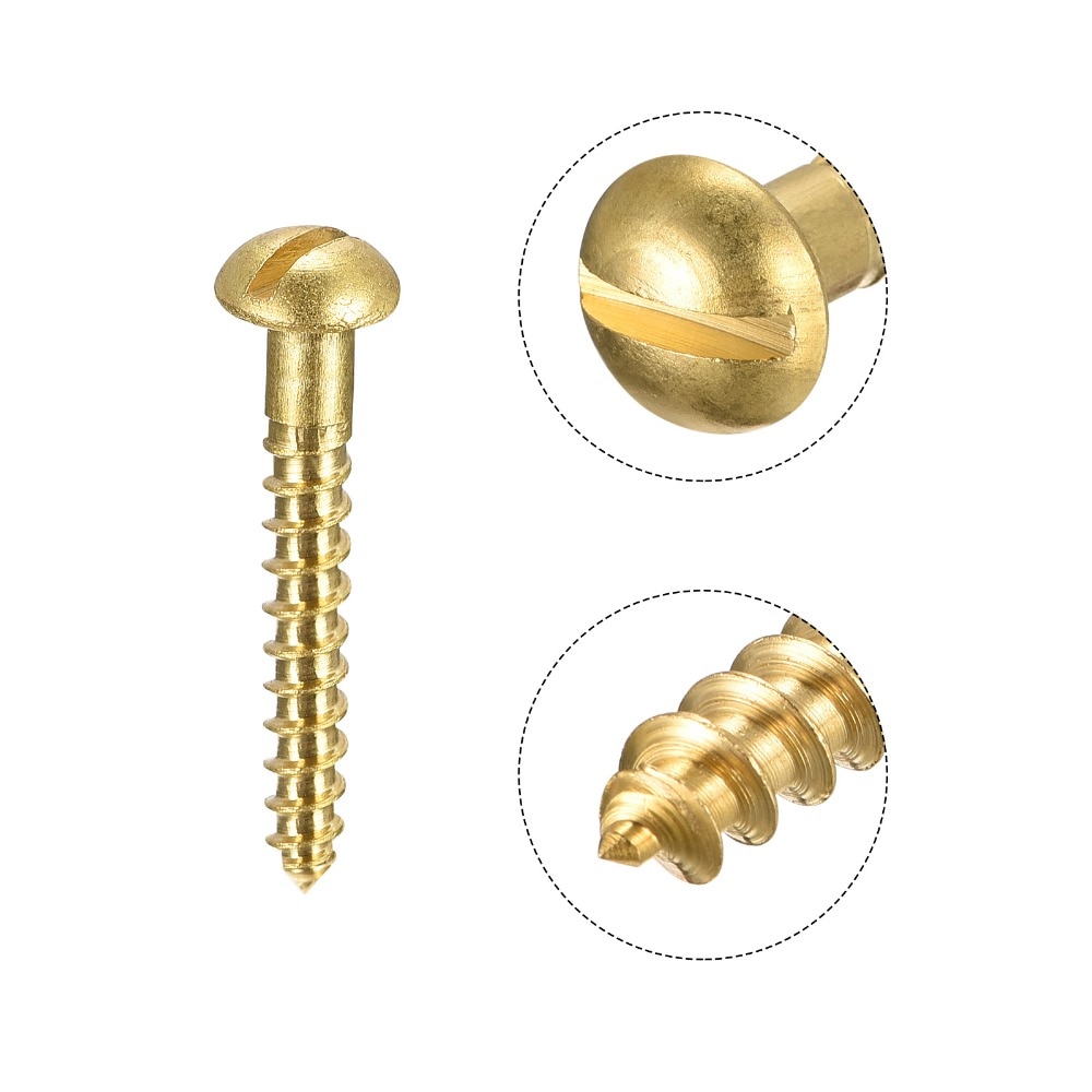 Set 100 suruburi pentru lemn, X Autohaux, Alama, 16 mm, Auriu - eMAG.ro