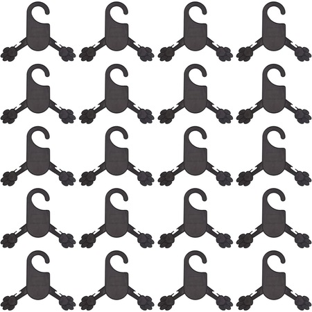 Set 20 Umerase Jormftte, Forma Labuta Caine, Plastic, Negru, 15x18x0 ...