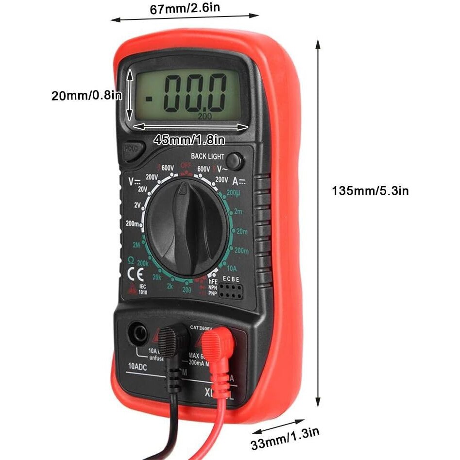 Multimetru digital automat portabil, Mmgoqqt, Tester de tensiune pentru ...