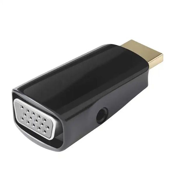 HDMI към VGA адаптер, Welora®, включен аудио изход 3,5 мм жак ...