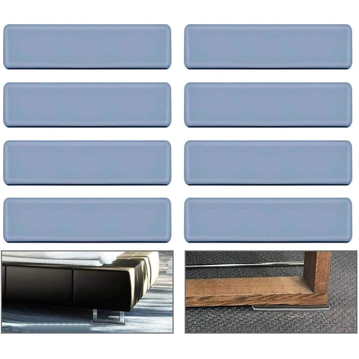 Set 8 accesorii mutat mobila, Jormftte, Teflon, 25 x 100 mm, Gri - eMAG.ro