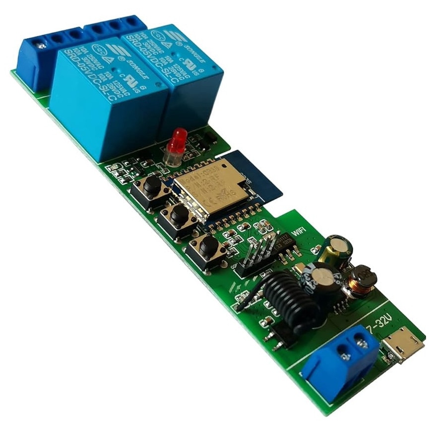 Modul de releu wireless WiFi, Jormftte, 2 canale, 433MHZ - eMAG.ro