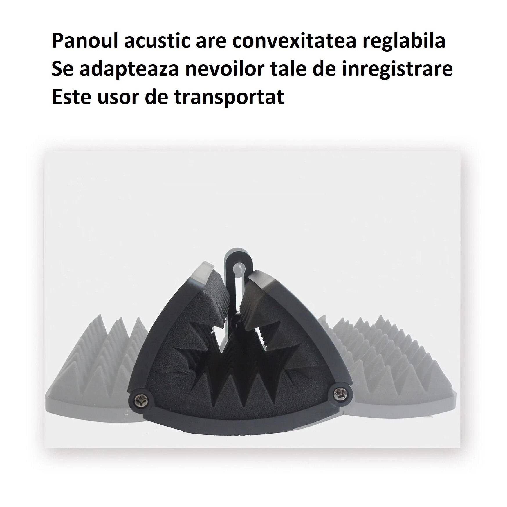 Suport de microfon AxaCube® cu filtru pop si panou acustic integrat ...