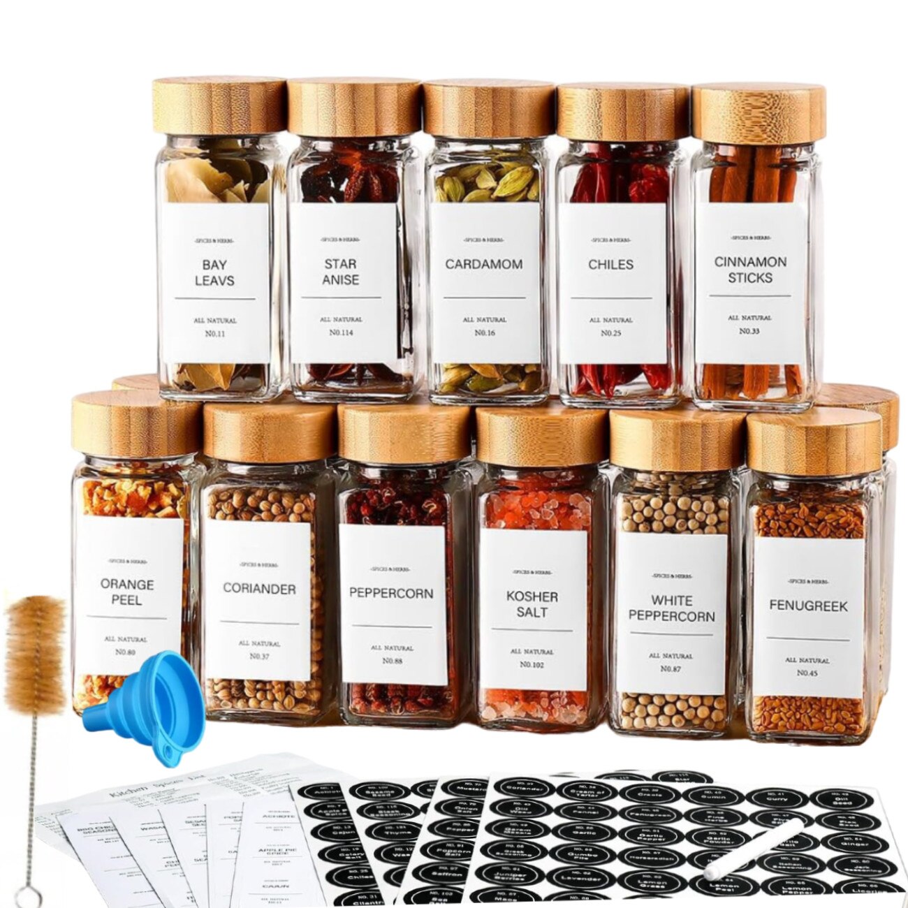 Set recipiente condimente Salestore.ro® organizator condimente din 12 ...