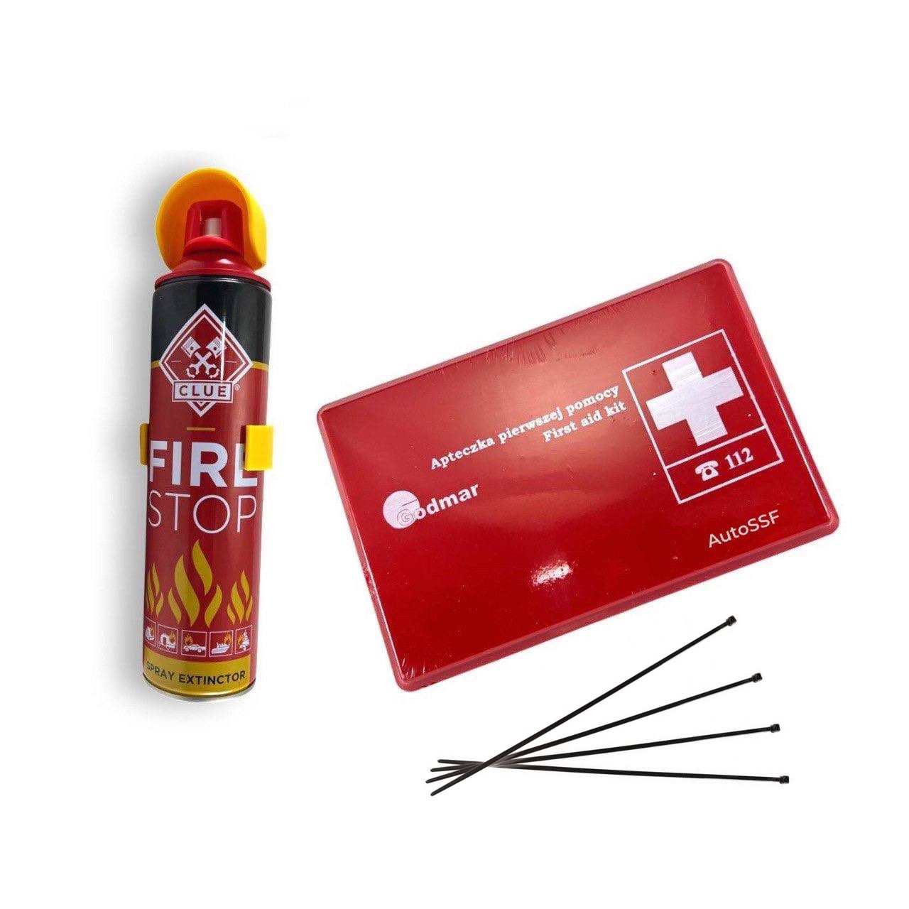 Set trusa AUTO compacta de prim ajutor + stingator spray 1000 ml cu ...