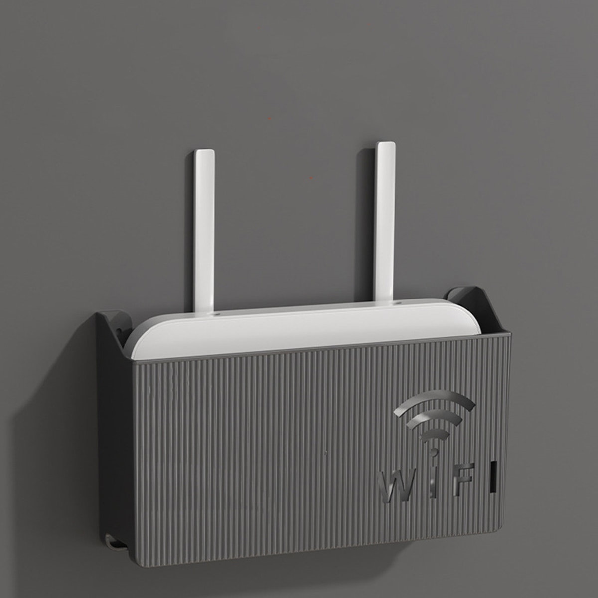 Raft de perete de tip masca pentru router wi-fi, Cracos, montare cu ...