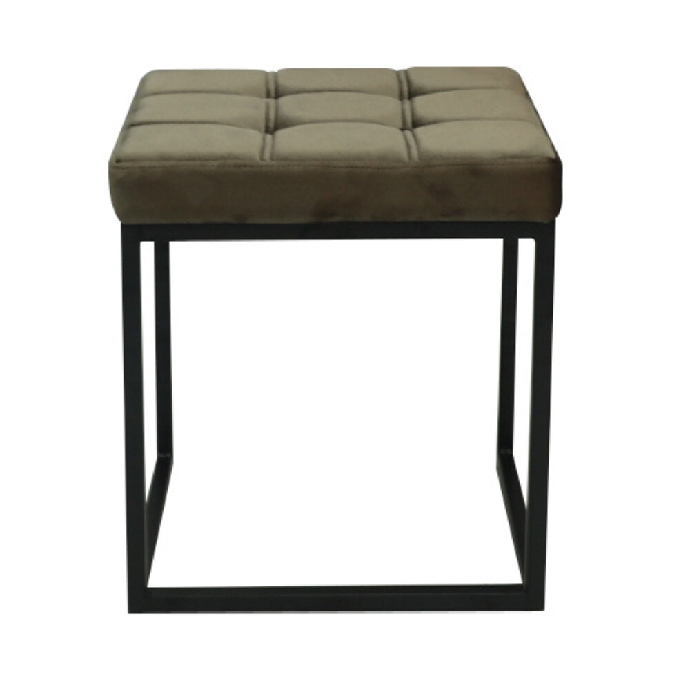 Set 2 scaune de tip taburet Diva, cadru metalic neagru, sezut de ...