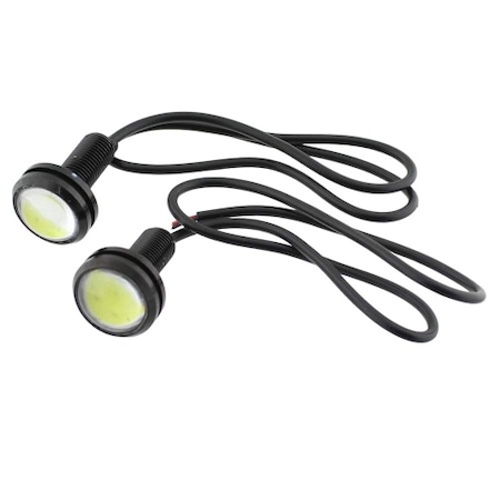 Set 2 becuri auto, cu LED, 23mm, 12V, lumina alba, 196668 - eMAG.ro