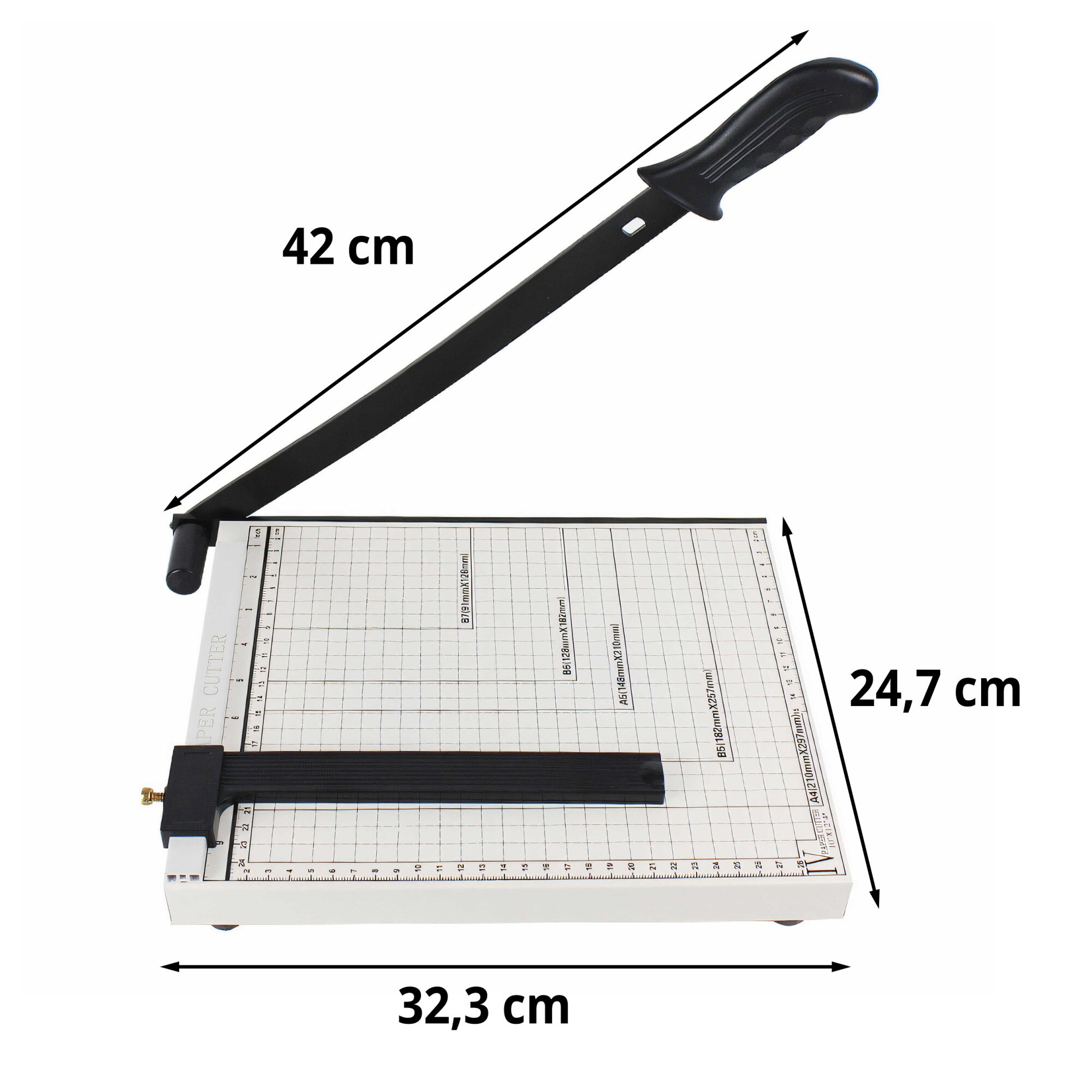 Ghilotina Manuala de Birou cu Baza Metalica, Marcaj Format Hartie A4 ...