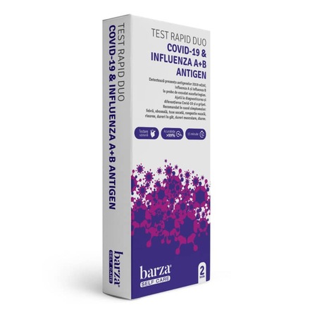 Set 2 Teste Rapide Duo Covid-19 & Influenza A+B Antigen (2 kituri/cutie ...