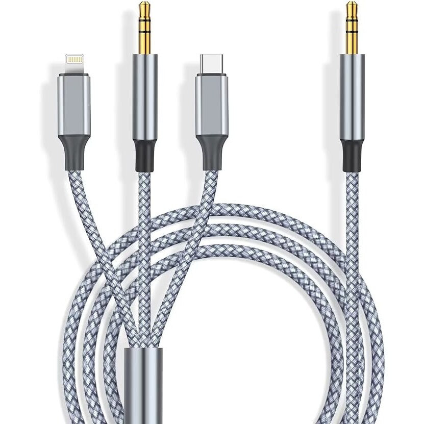 Cablu audio, 3in1, 0.6m, Gri - eMAG.ro