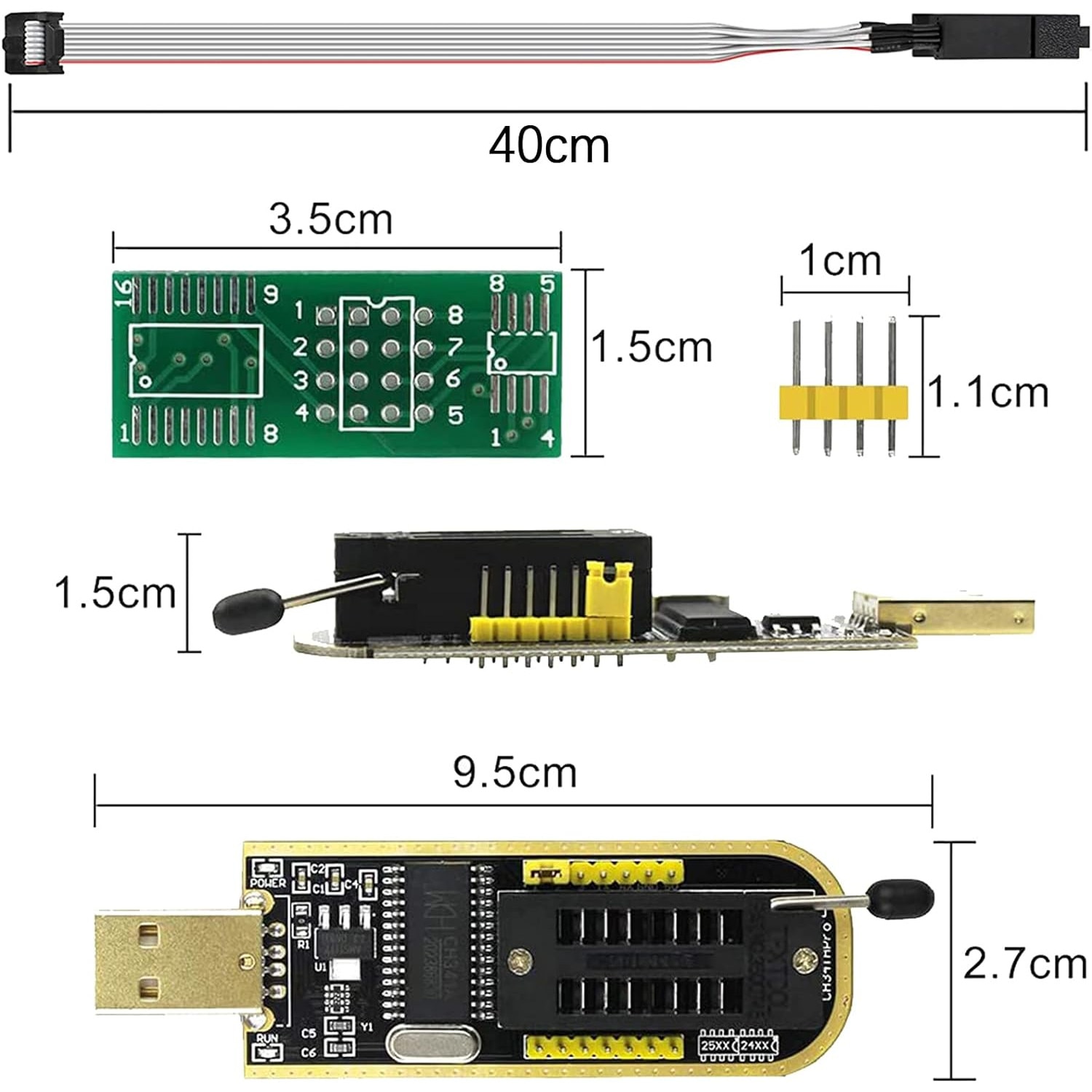 Programator USB CH341A, JENUOS®, Cu clip, 5 V, Multicolor - eMAG.ro