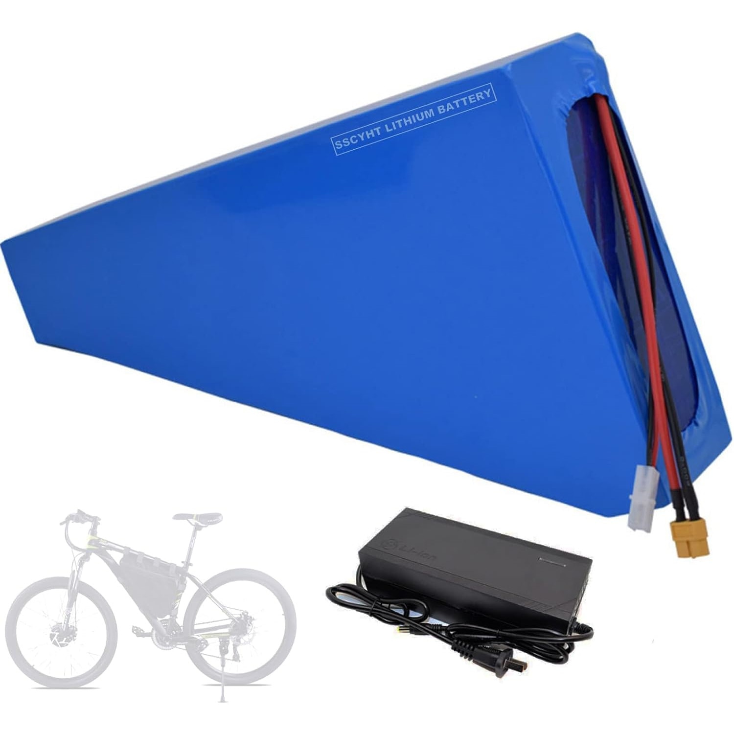 Baterie, 48V, 30AH, 2000W, 5A, pentru bicicleta, albastru - eMAG.ro