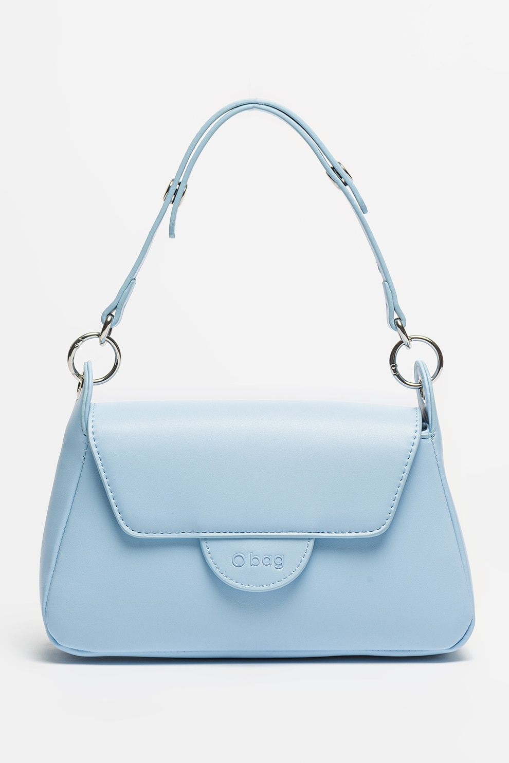 O bag, Geanta de mana, cu logo discret Paris, Albastru azur - eMAG.ro