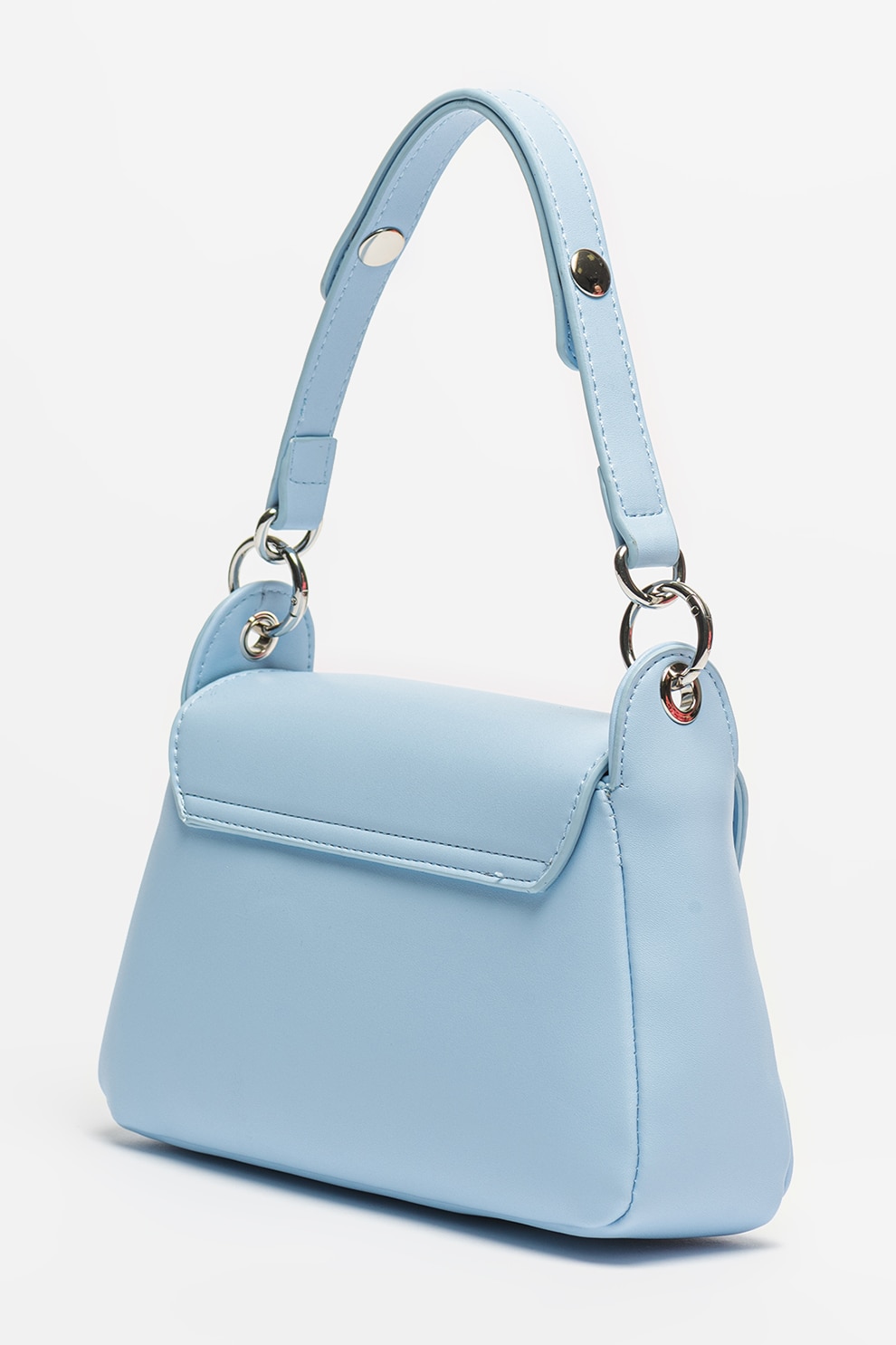 O bag, Geanta de mana, cu logo discret Paris, Albastru azur - eMAG.ro