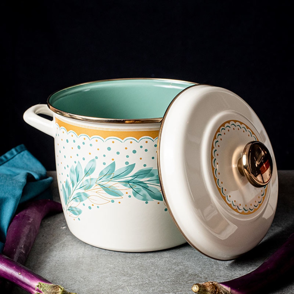 Cratita emailata adanca cu capac 20 Metalac - eMAG.ro