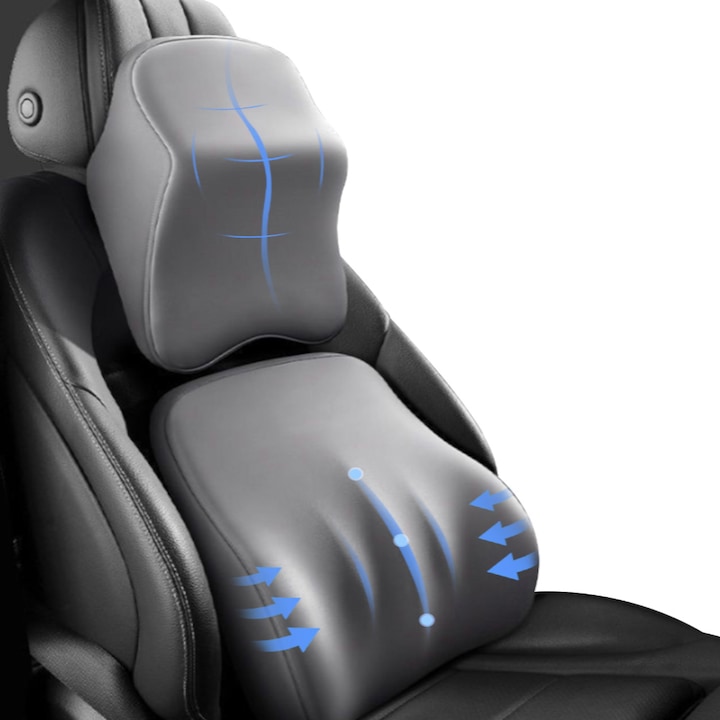 Set perna lombara si perna tetiera auto, corectare a pozitiei, Spuma cu ...